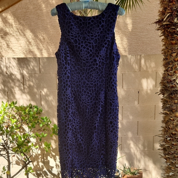 Nikibiki | Dresses | Nikibiki Blue Lace Sheath Midi Dress | Poshmark